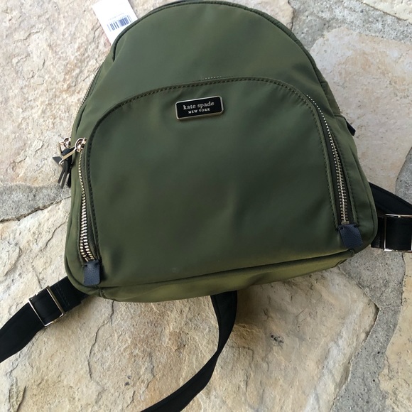 kate spade | Bags | Nwt Kate Spade Nylon Dawn Backpack Olive Green ...